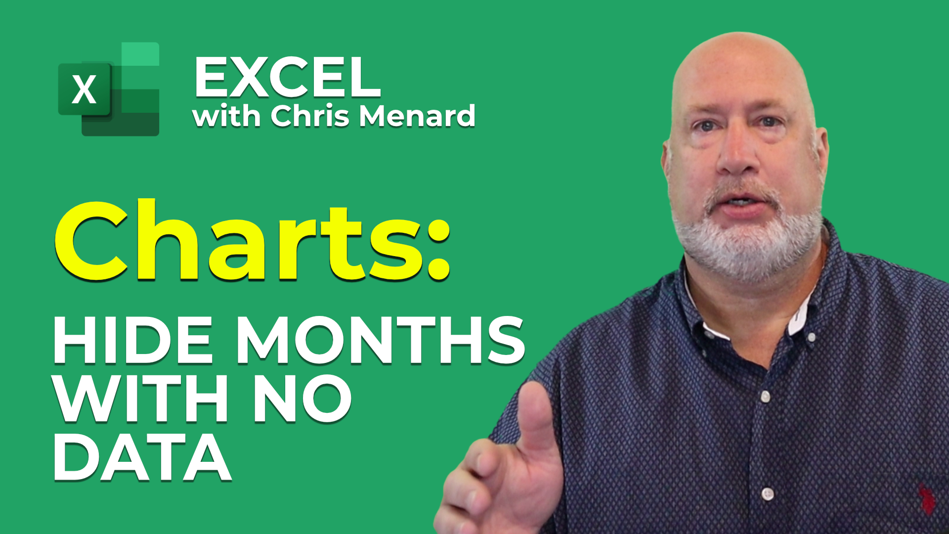 Excel Charts Hide Months With No Data One Minute Video Chris Menard Training