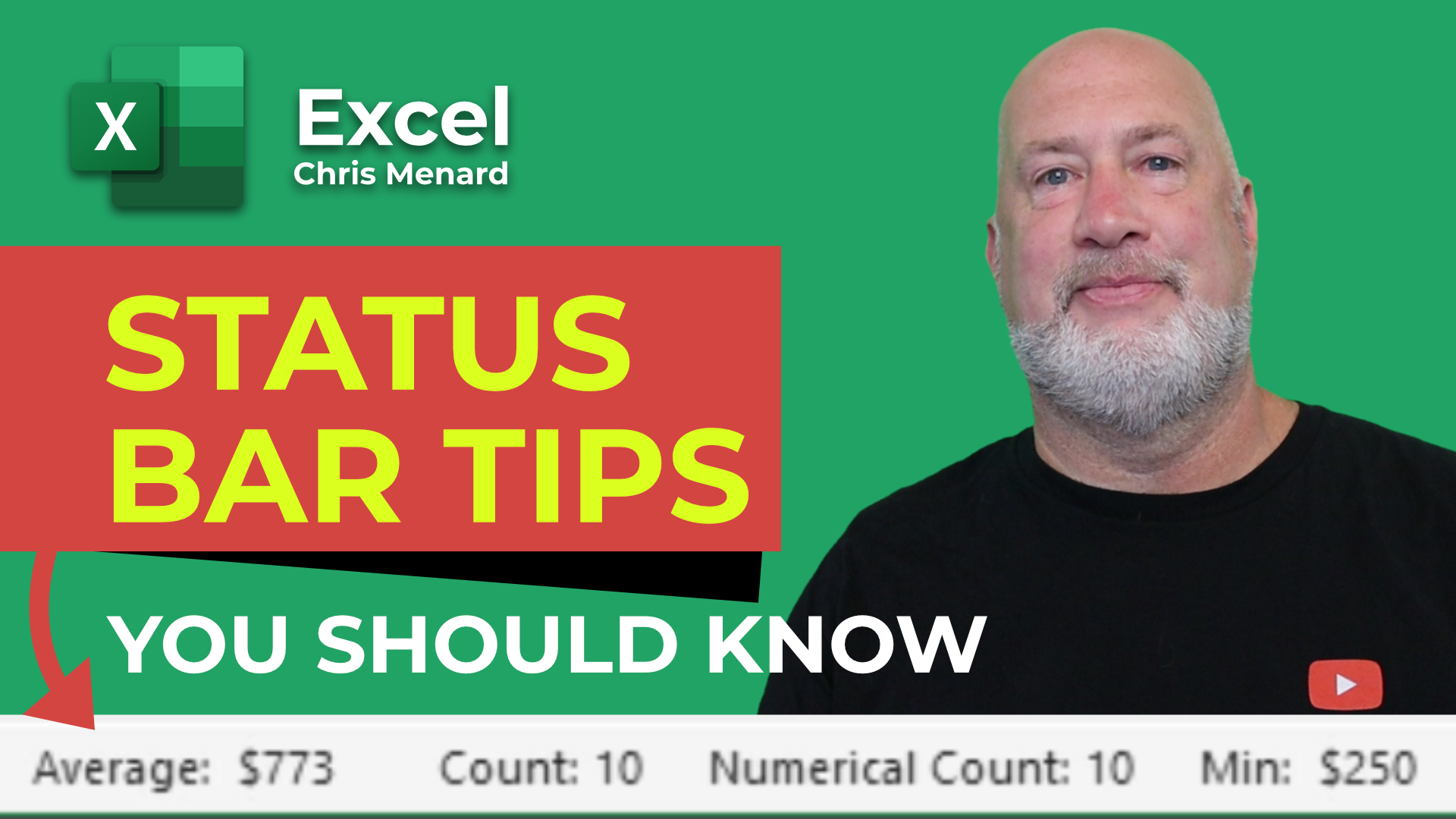 Excel Status Bar Tips Every User Should Know Chris Menard Training
