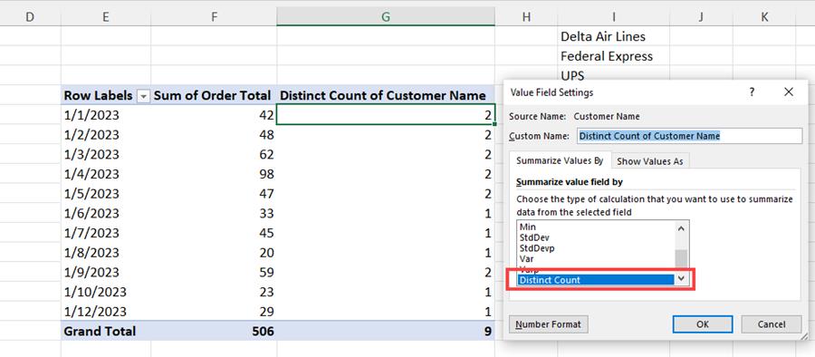 Excel Distinct Count With A PivotTable Chris Menard Training