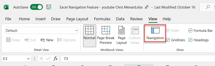 Excel How To Use The Navigation Pane For Charts Tables PivotTables 