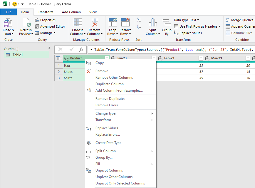 Excel Get And Transform Data Unpivot Columns With Two Header Rows Chris Menard Training