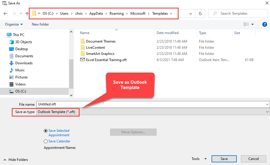 Outlook Calendar Meeting Template Chris Menard Training