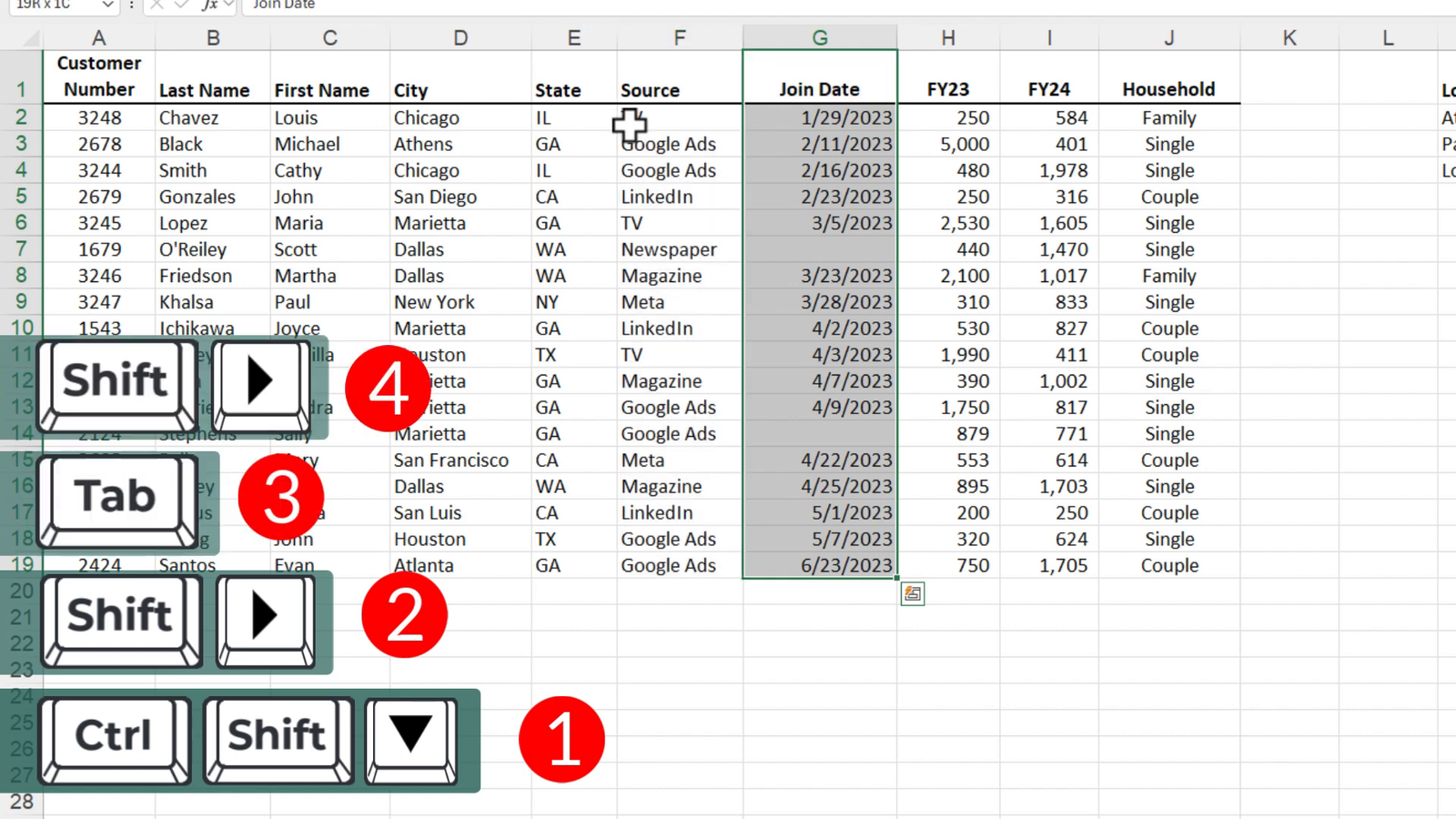 Essential Excel Keyboard Shortcuts for Selecting Data: Chris Menard ...