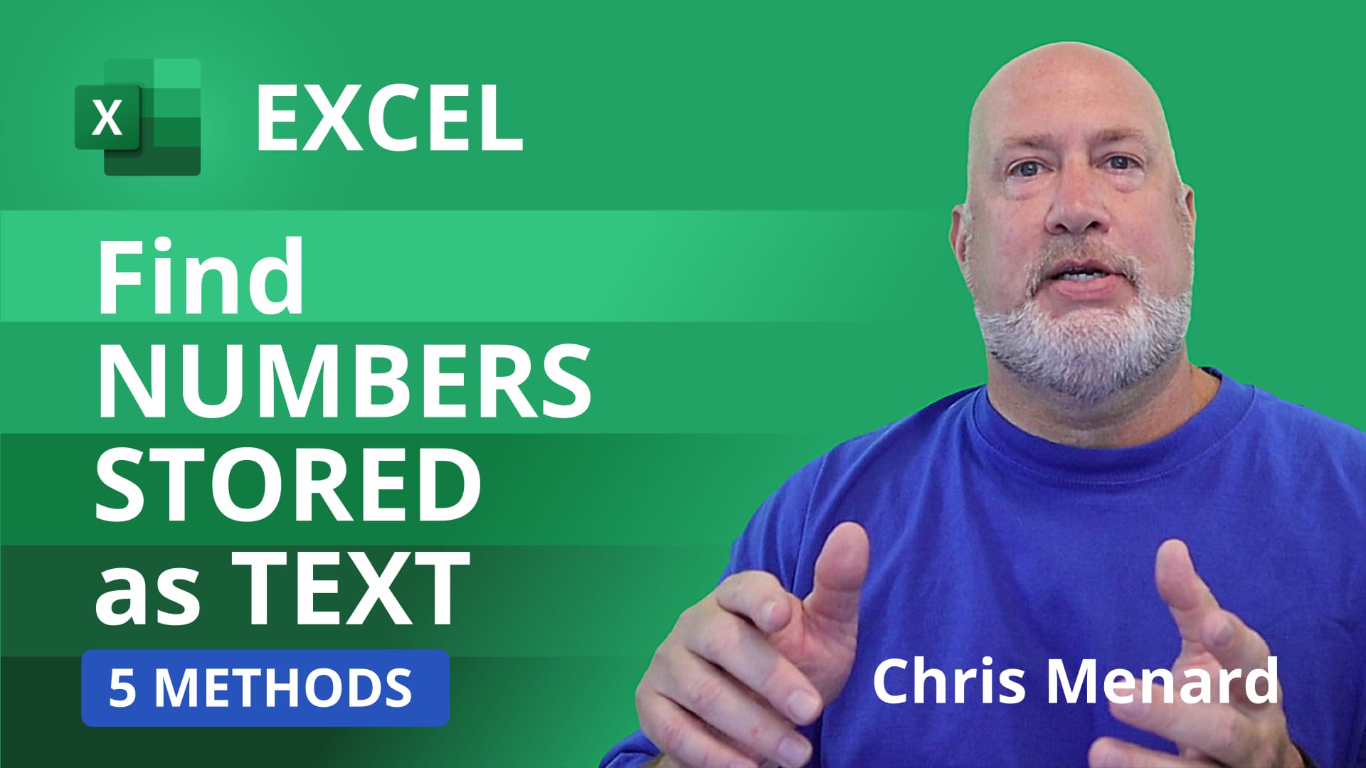 Excel - 5 easy ways to identify numbers stored as text: Chris Menard ...