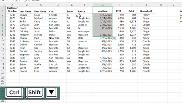 Essential Excel Keyboard Shortcuts for Selecting Data: Chris Menard Training