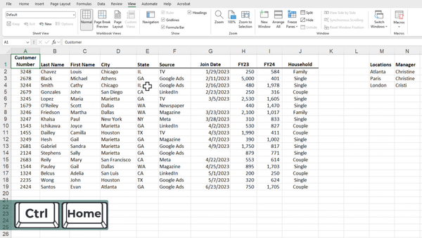 Essential Excel Keyboard Shortcuts for Selecting Data: Chris Menard Training