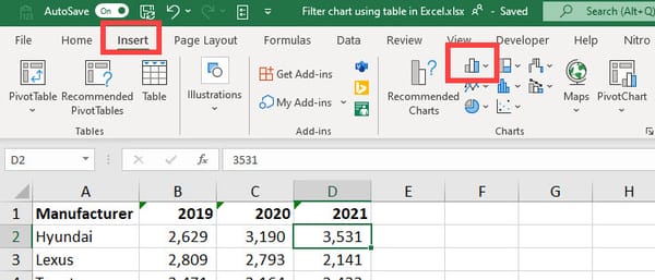 Excel Charts - three methods for filtering Chart Data: Chris Menard ...