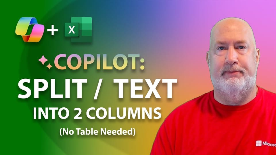 Advanced Text-Splitting with Copilot in Excel: Chris Menard Training